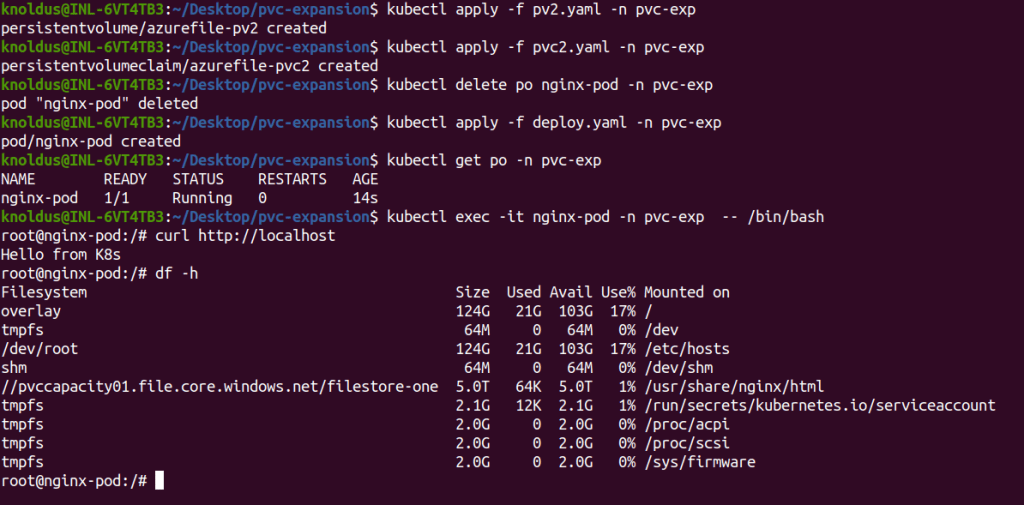 Persistent Volume Expansion in AKS - Static Resizing - NashTech Blog