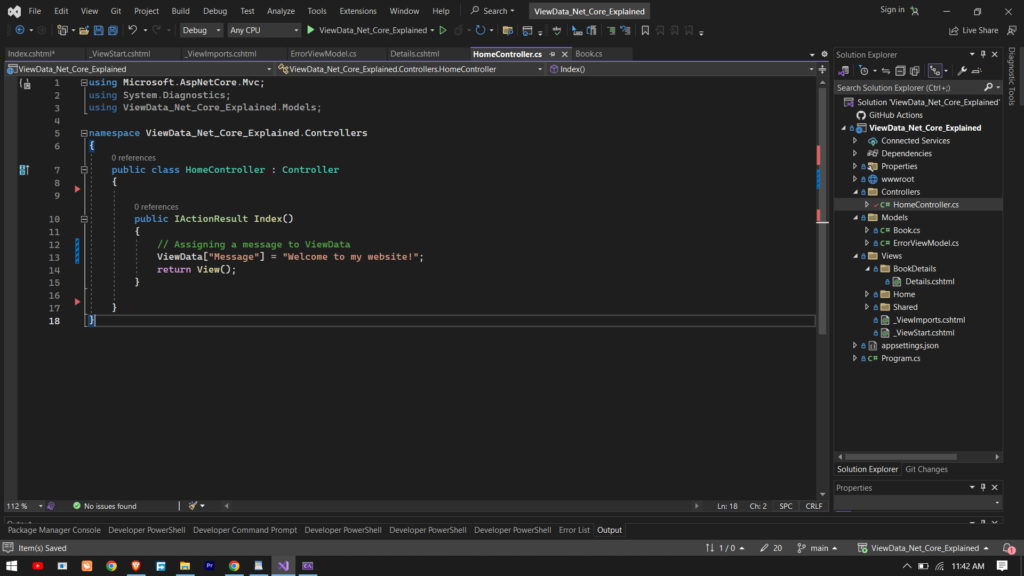 Understanding ViewData in ASP.NET Core MVC - NashTech Blog
