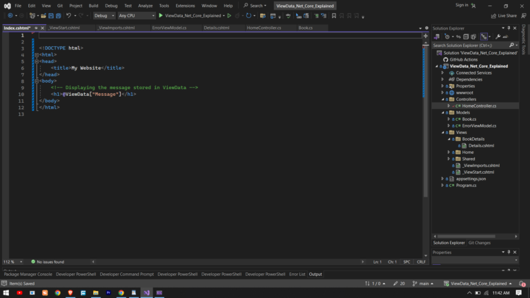 Understanding ViewData in ASP.NET Core MVC - NashTech Blog