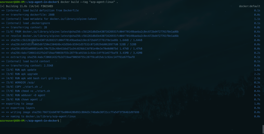 Docker container as self-hosted agent in ADO - NashTech Blog