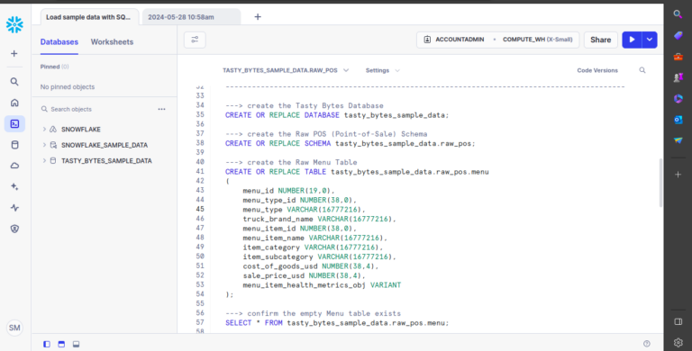 Load and Query Sample Data Using SQL in Snowflake - NashTech Blog