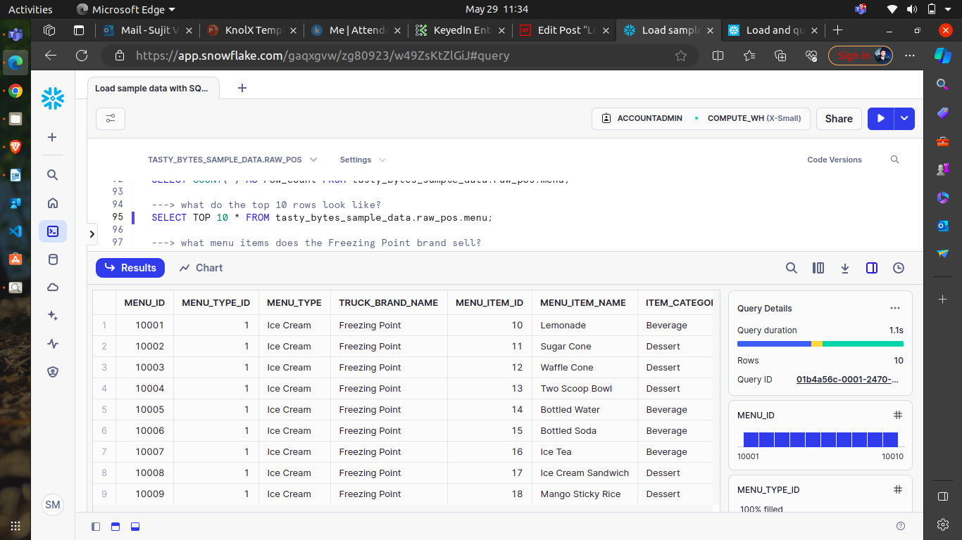 Load and Query Sample Data Using SQL in Snowflake - NashTech Blog