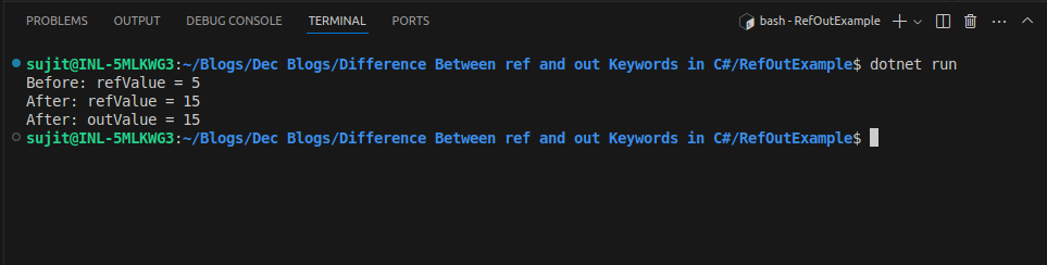 Difference Between ref and out Keywords in C# - NashTech Blog