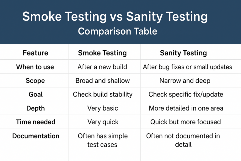 Smoke Testing Vs Sanity Testing What S The Difference Nashtech Blog